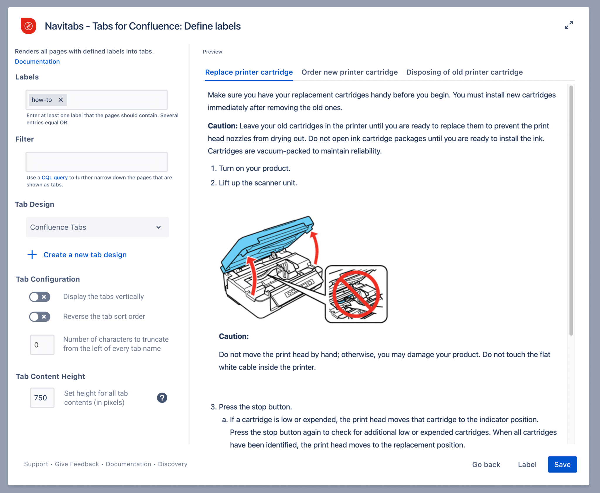 Create Concluence Tabs with Navitabs Tab Wizard | bitvoodoo apps