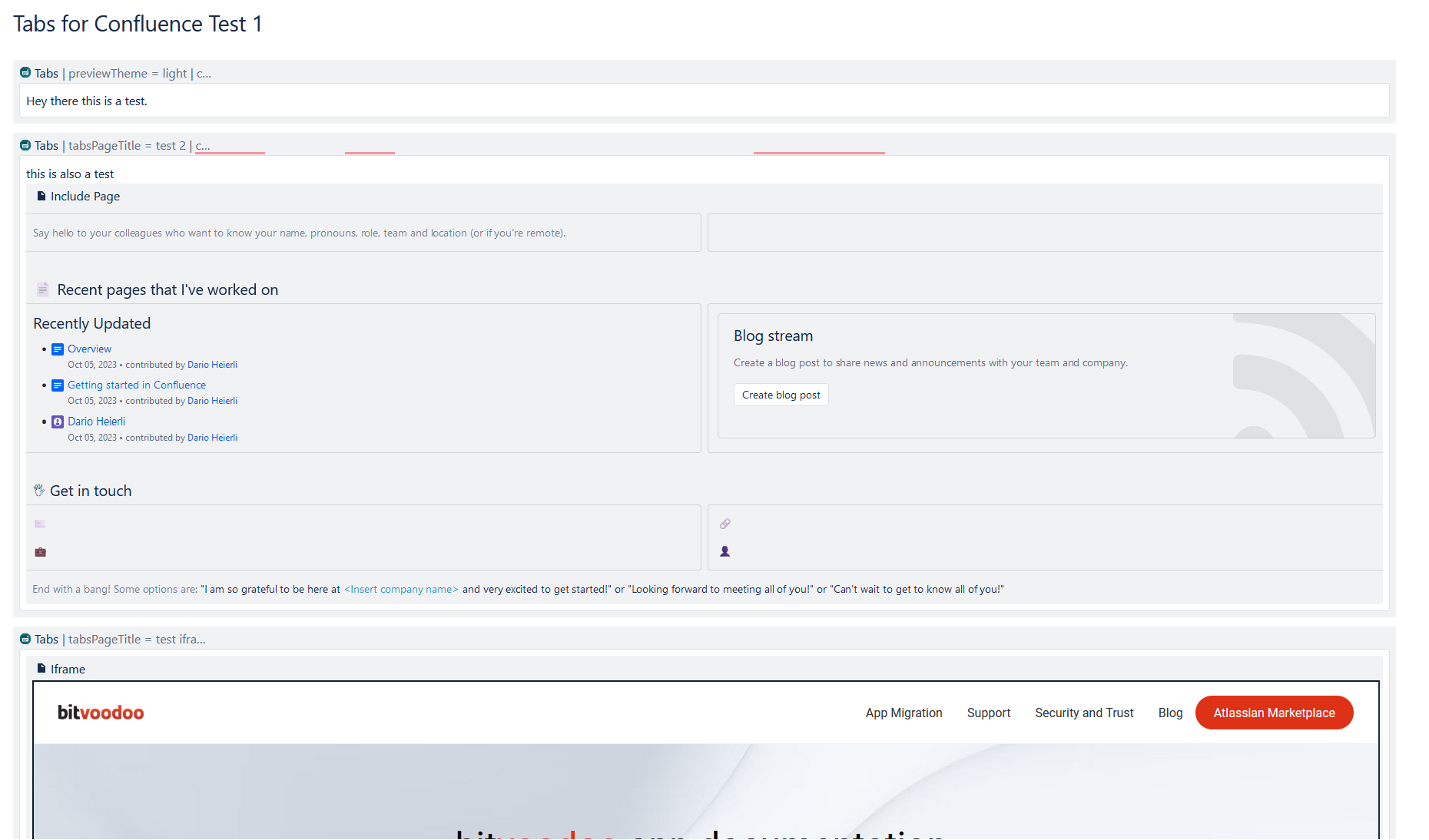 Comparison of Different Tab solutions for Confluence